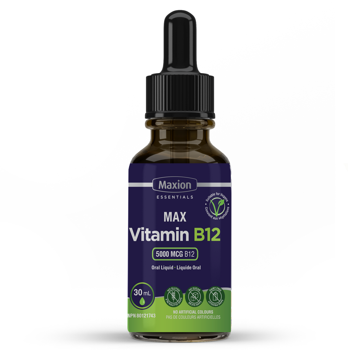 MAX Vitamin B12 5000 mcg - Essential for energy production and memory ...